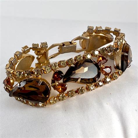 1960s Rhinestone Bracelet Retro Kandy Vintage