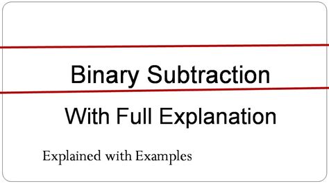 Binary Subtraction Arithmetichalf Subtractor And Full Subtractor In