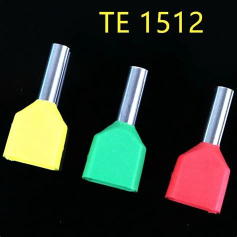 100PCS E Tube TE1512 2X1 5 Mm2 Type Double Pipe Insulated Twin Cord