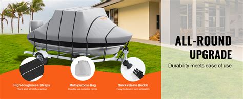 Vevor T Top Boat Cover 24 26 Waterproof Trailerable T Top Boat Cover