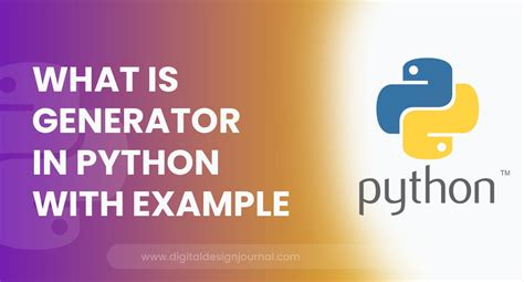 What Is Generator In Python With Example