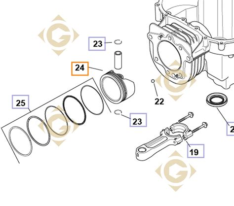 Piston K2087416s Moteur Kohler SV 470 GDN INDUSTRIES