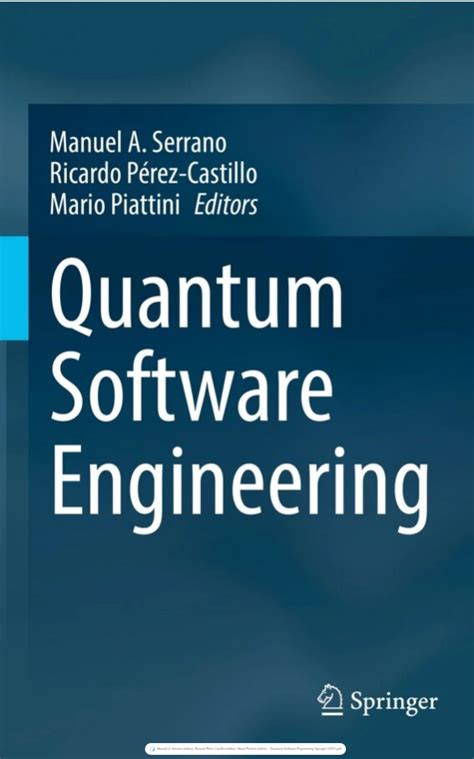 Quantum Software Engineering Springer 2022 Pdf Expert Training