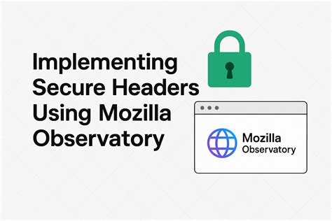 Implementing Secure Headers Using Mozilla Observatory Vaibhav Jain