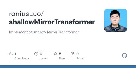 GitHub RoniusLuo ShallowMirrorTransformer Implement Of Shallow Mirror Transformer
