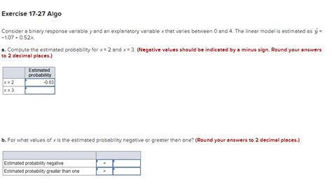 solved exercise 17 27 algo consider a binary response