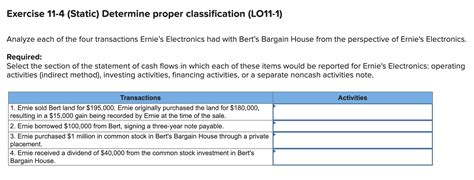 solved exercise 11 4 static determine proper