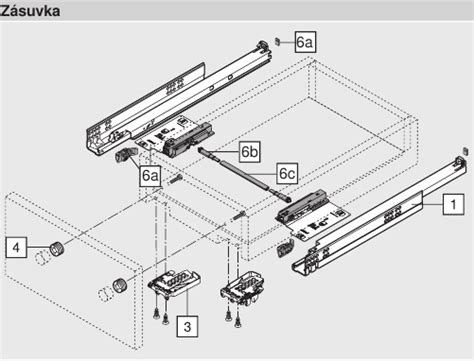 BLUM Blum Tandem plus Blumotion 350 mm výsuv Košíček nábytkové kování Blum