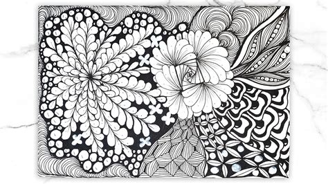 Zentangle Art For Beginners Zentangle Inspired Art Zendoodle Youtube
