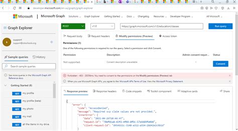 Creating Classes From Edu Graph Api Microsoft Qanda