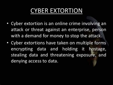 Cyber Extortion Definition Carttyred