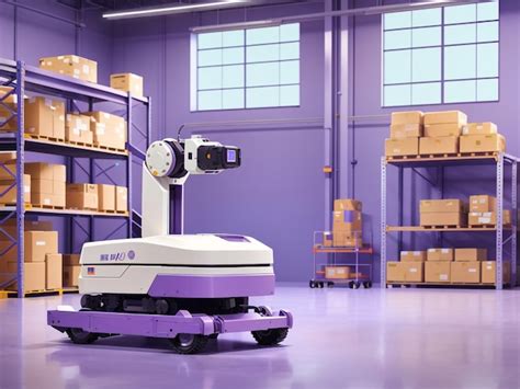 Premium Ai Image Revolutionizing Efficiency Automation With Agv And Robotic Arm In Smart