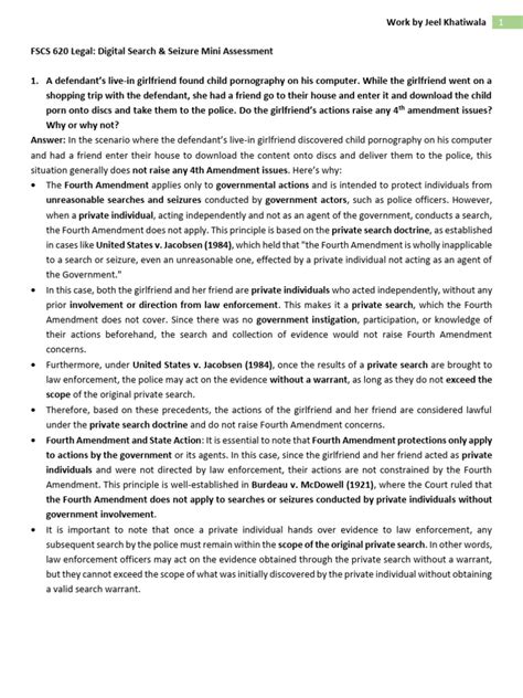 Private Searches And 4th Amendment Pdf Search And Seizure Fourth Amendment To The United