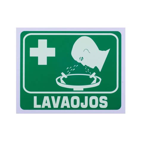 Señalamiento Estireno Fotoluminiscente De Lavaojos 20 X 25 Nivame
