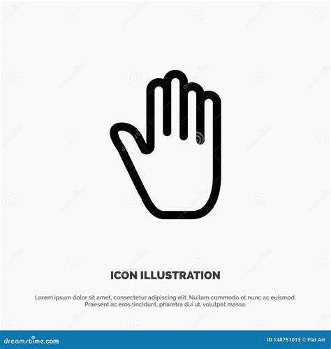 Body Language Gestures Hand Interface Line Icon Vector Stock Vector