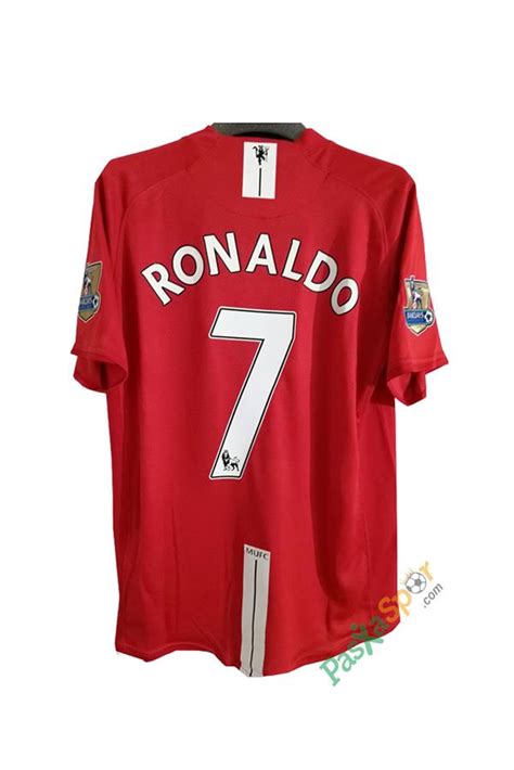 2008 Manchester United Premier Lig Fontlu Kısa Kollu Ronaldo Forması