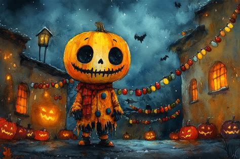 Digital Art Halloween Celebration Ai Generated Image