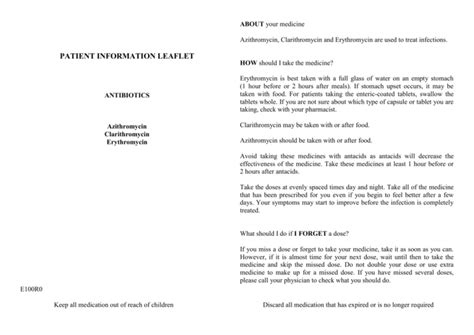 Erythromycin Clarithromycin And Azithromycin
