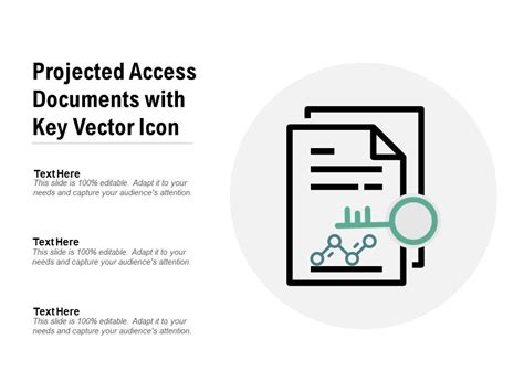 Projected Access Documents With Key Vector Icon Ppt Powerpoint