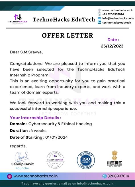 S M Sravya On Linkedin Technohacksedutech