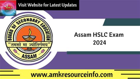 Assam Hslc Exam 2024 Timetable Released Amk Resource World
