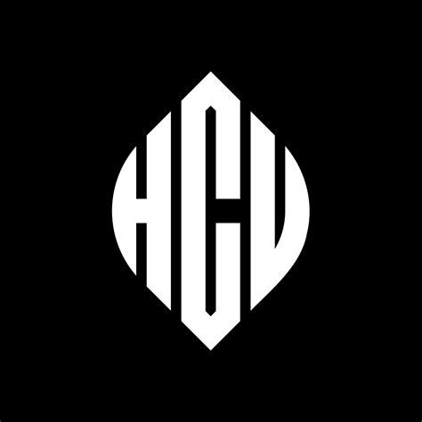Hcu Circle Letter Logo Design With Circle And Ellipse Shape Hcu