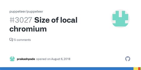 Size Of Local Chromium Issue Puppeteer Puppeteer Github