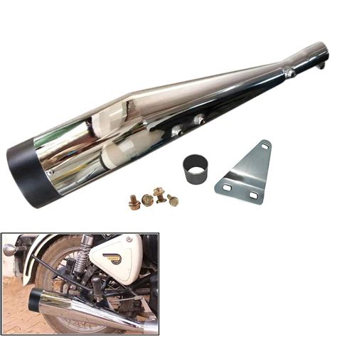 Buy Dhe Best Bike Cobra Exhust Silencer Glasswool Filter Bullet Silencer Front Black Suitable