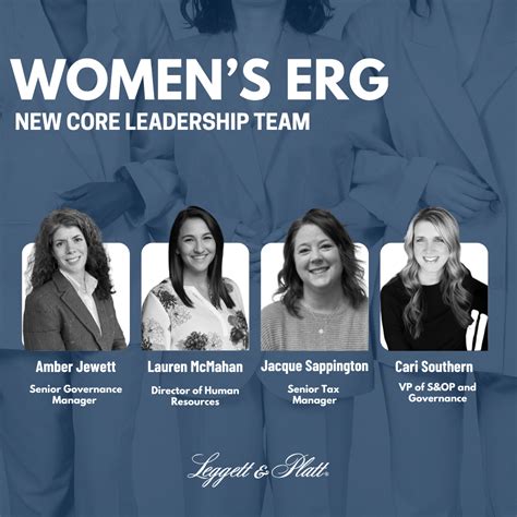 The Womens Erg Welcomes New Core Leadership Team Life At Leggett