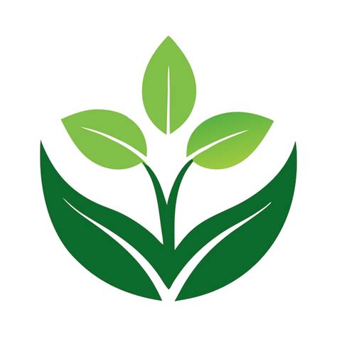Vector Green Leaves Ecology Logo Premium AI Generated Vector