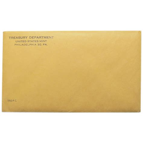 1962 Us Proof Set Sealed Envelope Moderncoinmart