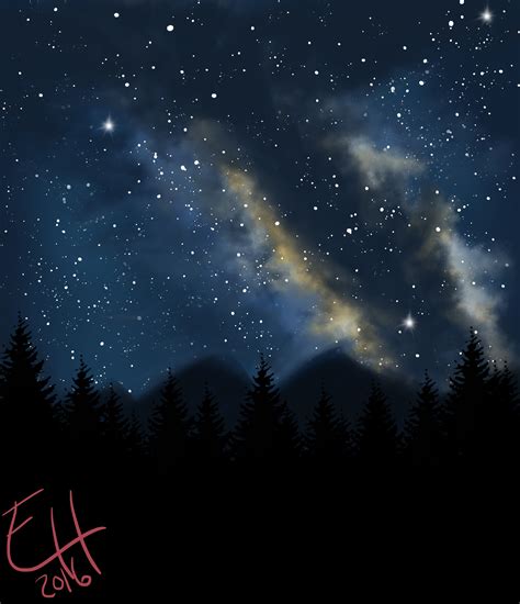 Digital Painting 003 Starry Night Sky By Macgyvr On Newgrounds