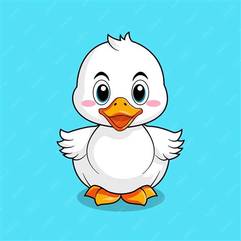 Premium Vector Cute Duck Cartoon Style