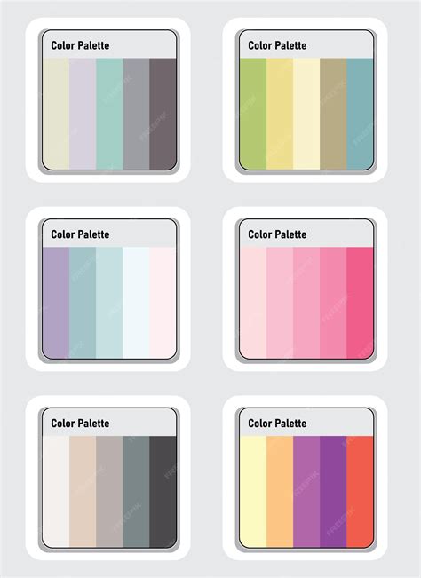 Premium Vector Vector Color Palette Set