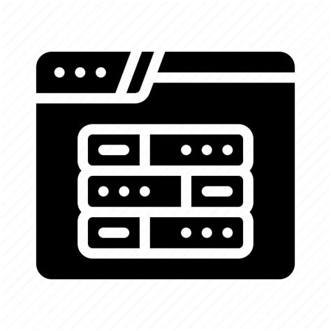 Server Network Database Technology Storage System Web Icon