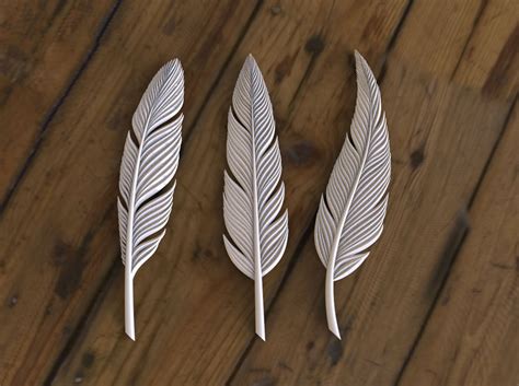 Stl File Feather Set・model To Download And 3d Print・cults