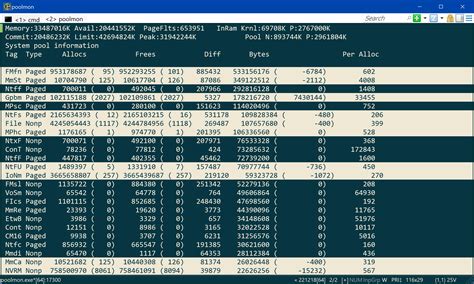 WDK DDK PoolMon Is Unscrollable Windows Terminal Has Same Issue