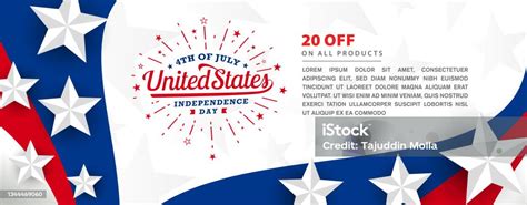 해피 4 일 7 월 3d 스타 프로모션 템플릿현대 미국 국기 파도에 불꽃 이별과 미국 독립 기념일 0명에 대한 스톡 벡터 아트 및 기타 이미지 Istock