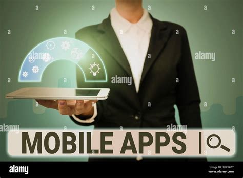 Writing Displaying Text Mobile Apps Concept Meaning Small Programs Are