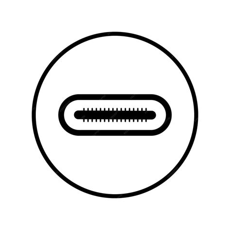 Premium Vector C Plug Type Usbc Usbc Icon Black Vector Graphics