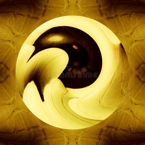 Gold Eye Abstract Background Shapes And Blurs Stock Illustration
