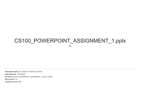 SOLUTION Cs100 Powerpoint Assignment 2 Pptx Studypool