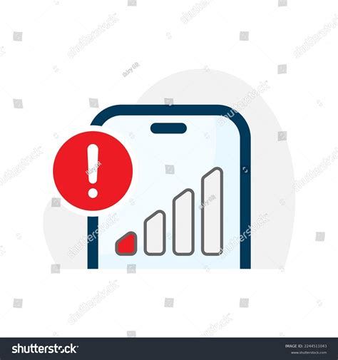 Weak Mobile Internet Signal Concept Illustration Stock Vector Royalty