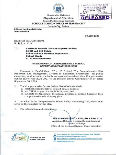 Comprehensive School Safety Monitorin 123g Tool Pdf Disaster Risk Reduction Risk