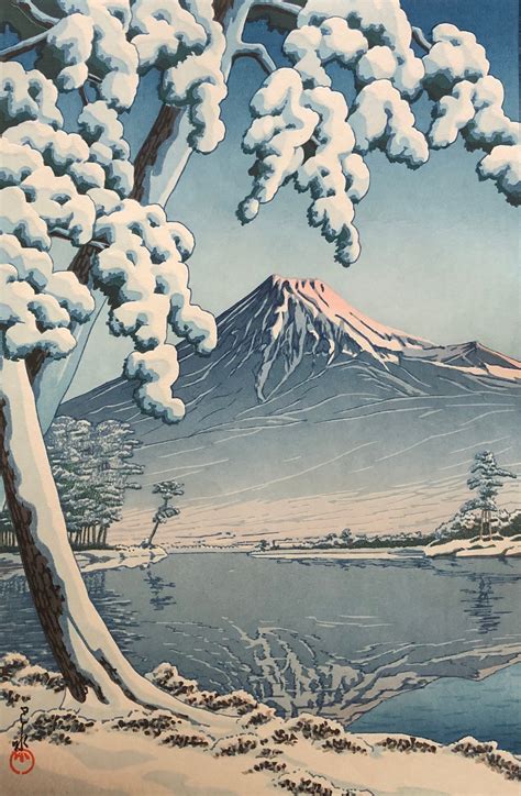 【真作保証】川瀬巴水 富士の雪晴（田子の浦）在庫はお問い合わせ下さい 新版画 Kawase Hasui Shinhanga Japanese