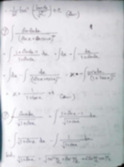 SOLUTION Integral Calculus Special Trigonometric Function Exercise Studypool