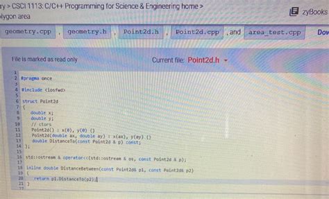 Solved Please Complete The Following Geometry Cpp Chegg