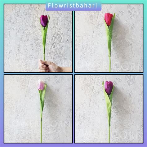 Jual Bunga Tulip Kain Kecil 1 Tangkai Small Artificial Tulip Flower