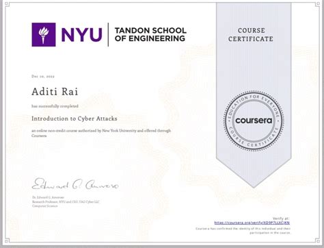 Aditi Rai On Linkedin Introductiontocyberattacks Nyu Coursera Lnctcourseracommunity 10