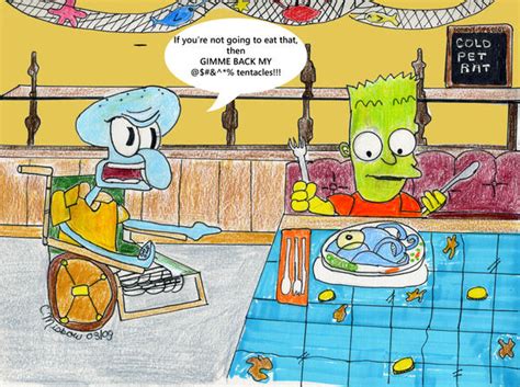 Squidward Vs Bart By The Sashimi Frog On Deviantart